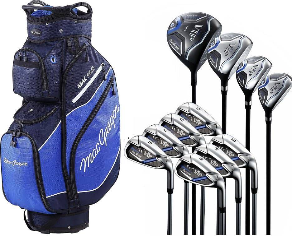 MacGregor VIP Mens 12 Piece Steel Complete Golf Set & MacTec Cart Bag ...